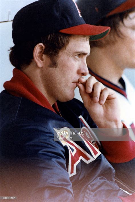 Pitcher Nolan Ryan Of The California Angels Sits On The Bench During Nolan Ryan Best