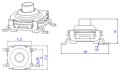 Water Proof Smd Tact Switc Kls Connector