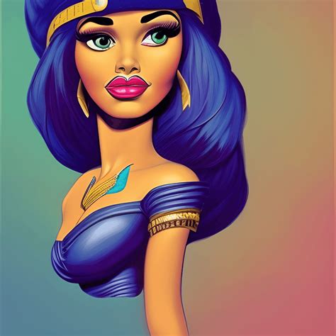 Disneys Cleopatra In Een Prachtige Kunstafbeelding Bij Zonsondergang