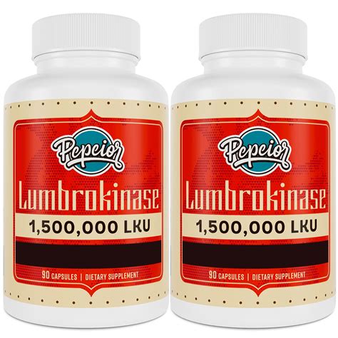 Pepeior Lumbrokinase 200mg Max Activity 1 500 000 Lku