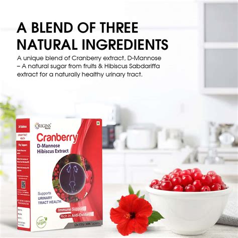 Buy Origins Nutra Cranberry D Mannose With Hibiscus Extract 30 Tablets Online And Get Upto 60