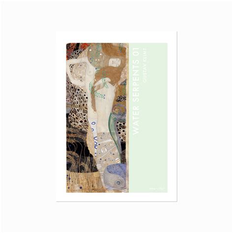 Water Serpants 01 Poster Av Gustav Klimt