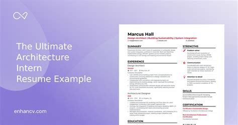 5 Architecture Intern Resume Examples And Guide For 2023