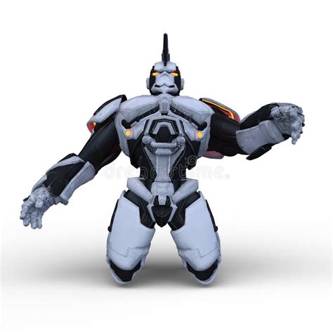 3d Rendering Of A Robot Monster Stock Illustration Illustration Of Monsters Metallic 267701290