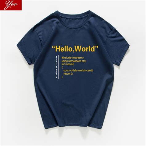 hello world ตลก t เสื้อผู้ชาย programmer เสื้อยืดลาย casual aethetic tshirt ฤดูร้อนผู้ชายเสื้อ