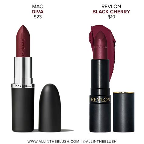 Mac Diva And Revlon Black Cherry Dupes All In The Blush