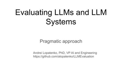 andrei lopatenko 🇺🇦 on linkedin llm evaluation may 7 2024
