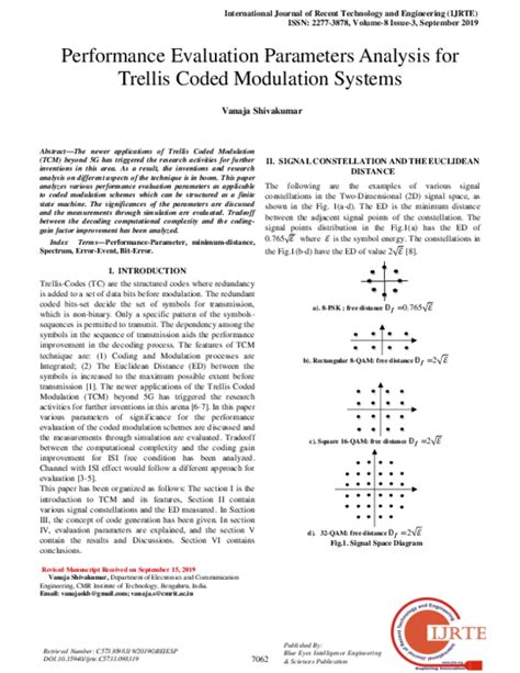 Pdf Performance Evaluation Parameters Analysis For Trellis Coded