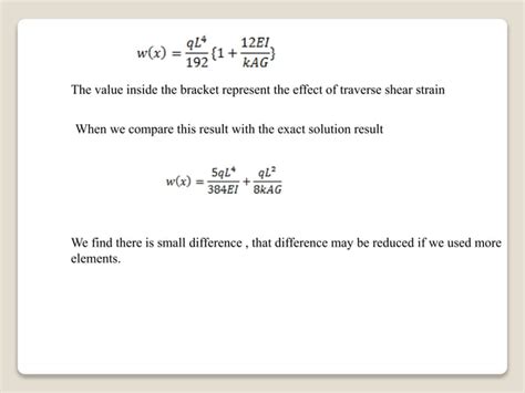 Timoshenko Beam Element Pptx Physics Science