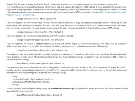 Modifying Srm Settings For Larger Environments Dell Powerstore