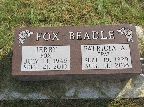 Patricia Ann “pat” Fox Beadle 1929 2018 Homenaje De Find A Grave