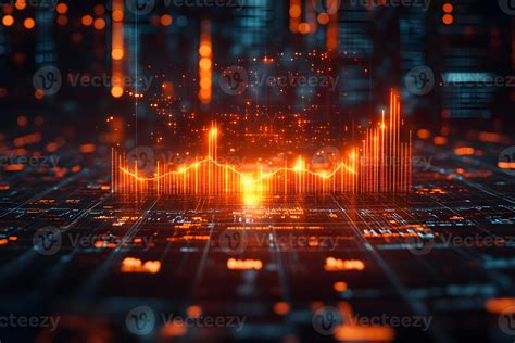 Digital Financial Data Visualization Futuristic Graph And Blockchain Technology 59566323 Stock