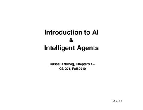 Ppt Introduction To Ai Introduction To Ai And Intelligent Agents Powerpoint Presentation 917786