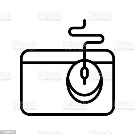 흰색 배경에 있는 마우스 패드 아이콘 벡터 디자인 템플릿 데스크탑 컴퓨터에 대한 스톡 벡터 아트 및 기타 이미지 데스크탑