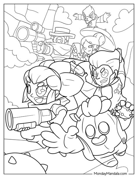 Shelly Brawl Stars Coloring Page Color For Fun