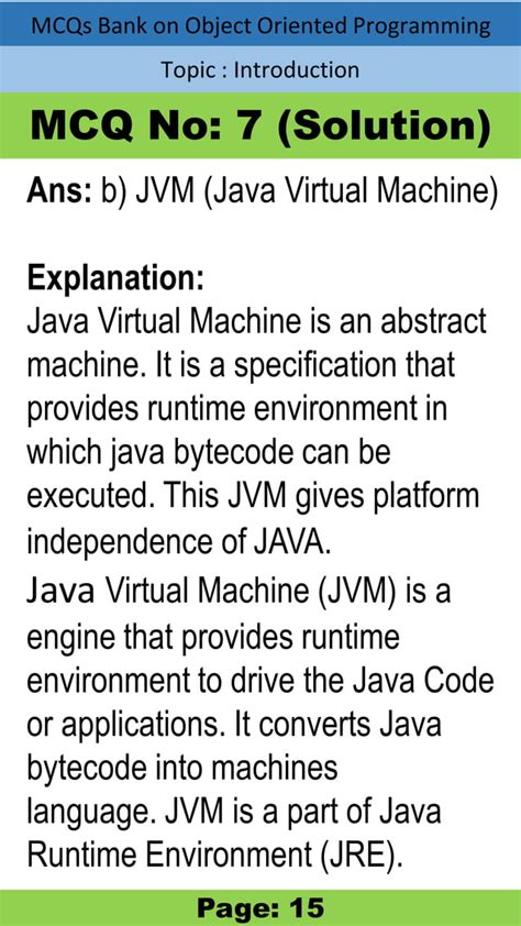 Multiple Choice Questions On Java Object Oriented Programming Bank 1 Introduction Pdf