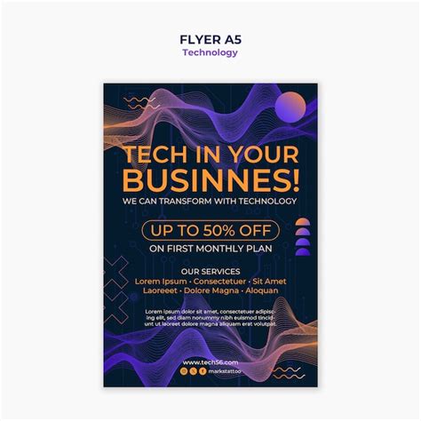 Technology Flyer Template Design Free Psd