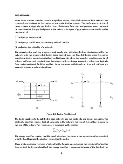pipe networks pdf discharge hydrology equations