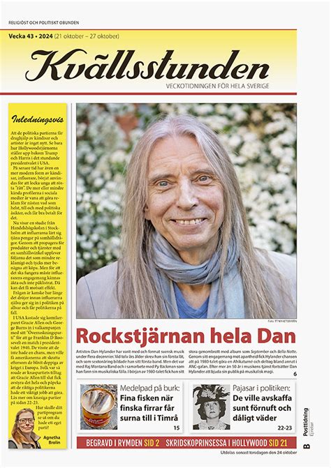 Kvs Vecka 43 2024 Kvällsstunden