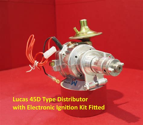 Powerspark Lucas 45d4 Type Distributor With Electronic Ignition Kit And Vacuum Advance Unit D4