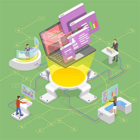 Premium Vector Flat Isometric Vector Concept Of Software Development Teamwork Brainstorm Coding