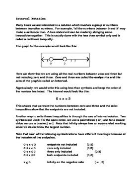 Algebra Interval Notation Practice Explanation By Julane Crabtree