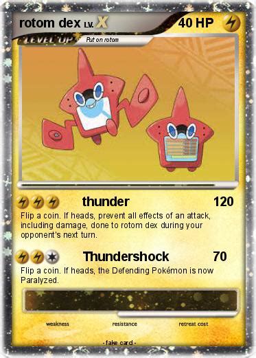 Pokémon Rotom Dex 2 2 Thunder My Pokemon Card