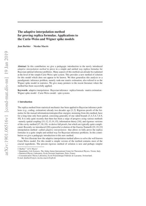 The Adaptive Interpolation Method For Proving Replica Formulas