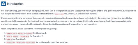 Solved For This Workshop You Will Design A Simple Game Chegg