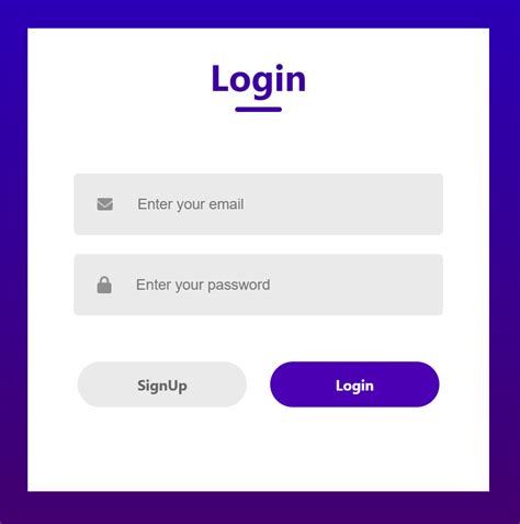 React Login Signup Form React Simple Form