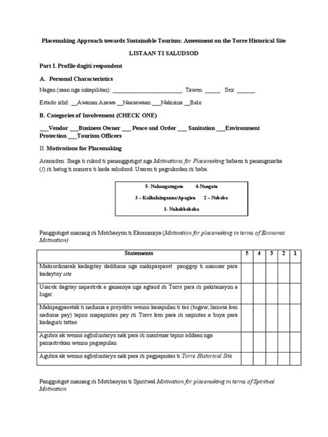 Ilokano Questionnaire Pdf