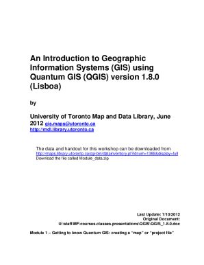 Fillable Online Using Quantum GIS QGIS Version Map And Data Library Fax Email