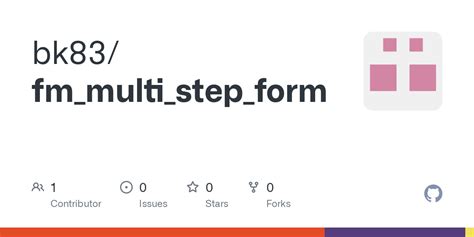 GitHub Bk Fm Multi Step Form