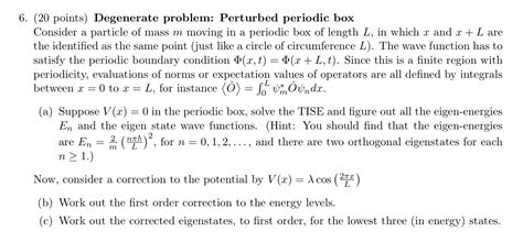 Solved 20 ﻿points ﻿degenerate Problem Perturbed Periodic