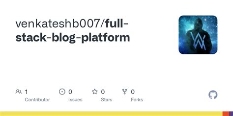 Github Venkateshb Full Stack Blog Platform