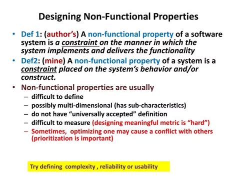 Ppt Designing Non Functional Properties Powerpoint Presentation Free Download Id2947780