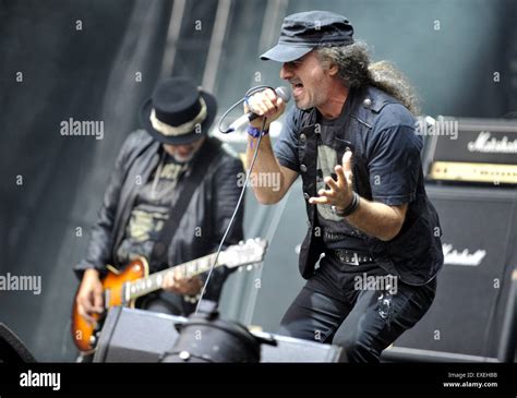 Mark Kohler Left And Marc Storace Of Switzerlands Music Band Krokus