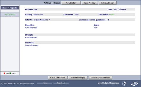 Scjp 50 Exam Reports Lab Screenshot