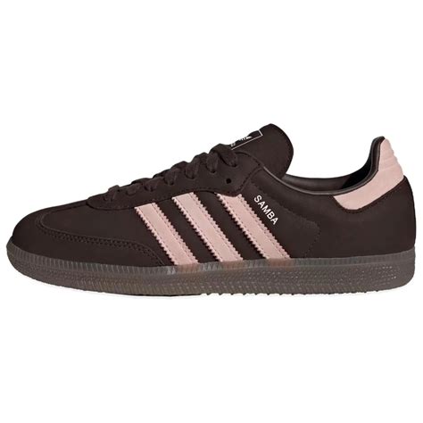 Adidas Originals Samba Og German Army Trainers Brown Lace Up Pink