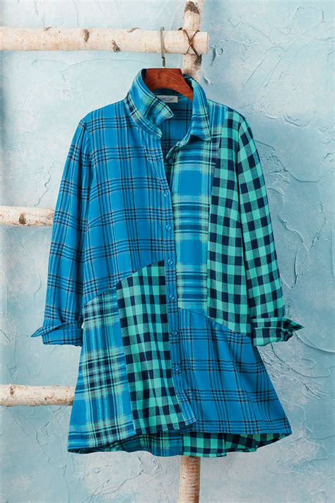 Mix It Up Plaid Tunic Coldwater Creek