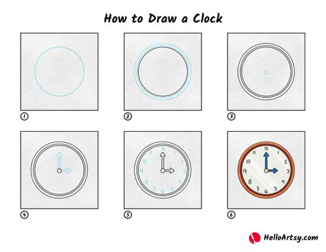 How To Draw A Clock Helloartsy