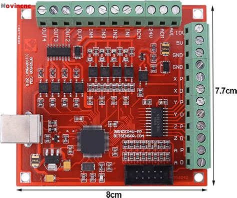 برد کنترلر Cnc چهار محور Usb Mach3 با خروجی ۱۰۰khz فروشگاه نوین سی ان سی
