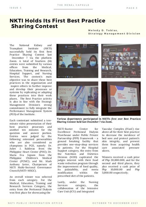 Nkti Renal Capsule 2021 4th Quarter Pdf Infectious Diseases Diseases And Conditions