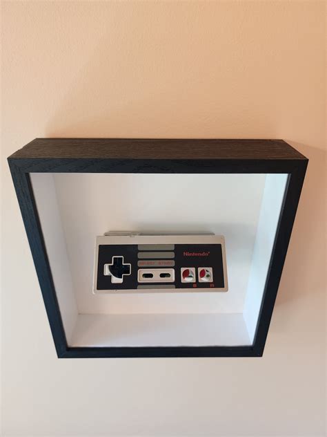 Exploded View Nintendo Nes Controller With Frame Disassemble Art Controller Frame Wall Art
