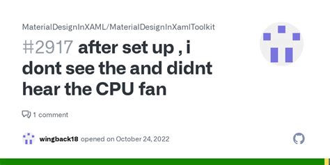 After Set Up I Dont See The And Didnt Hear The CPU Fan Issue MaterialDesignInXAML