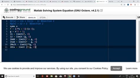 Calculus In Matlab