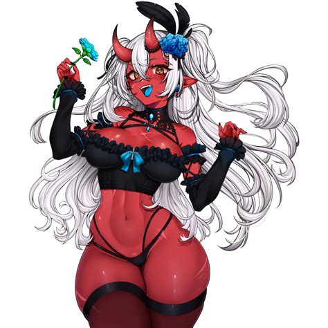 Rule 34 1girls Akumi Big Breasts Breasts Female G String Horns Oni Oni Horns Red Body Red Skin