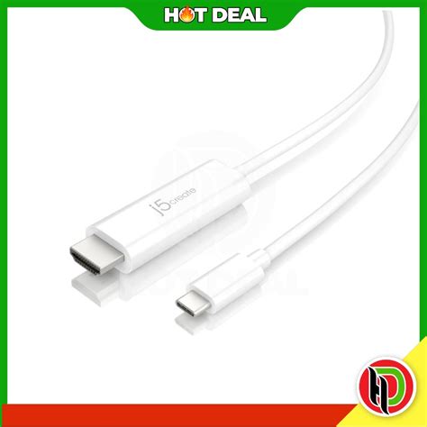 Hotdeal J5create Jcc153 Usb Type C To 4k Hdmi Cable Wayar Hdmi Telefon Android Ke Tv Hdmi Wire