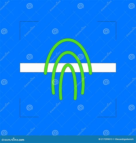 Biometric Verification Authentication Vector Illustration