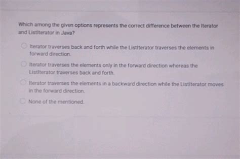 Which Among The Given Options Represents The Correct Difference Between